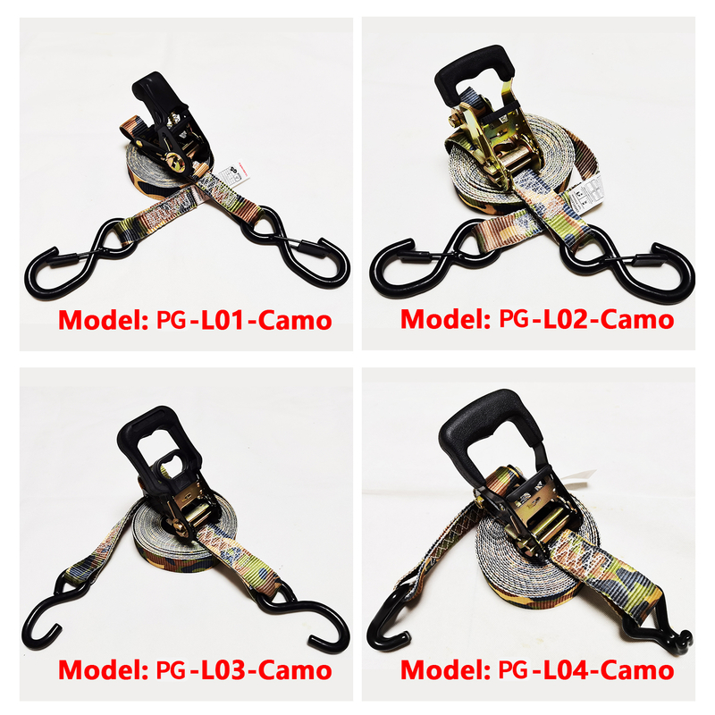 Ratchet Tie-Down Camouflage Cargo Lashing Strap Restraints Ratchet ...